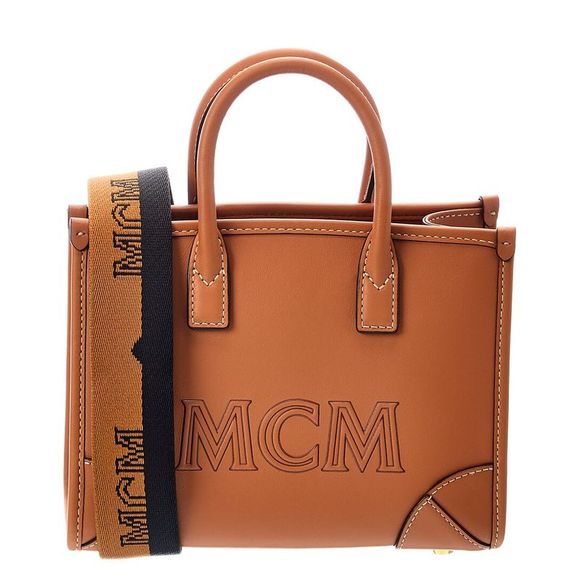MCM | Bags | Mcm Munchen Mini Leather Tote Brown | Poshmark